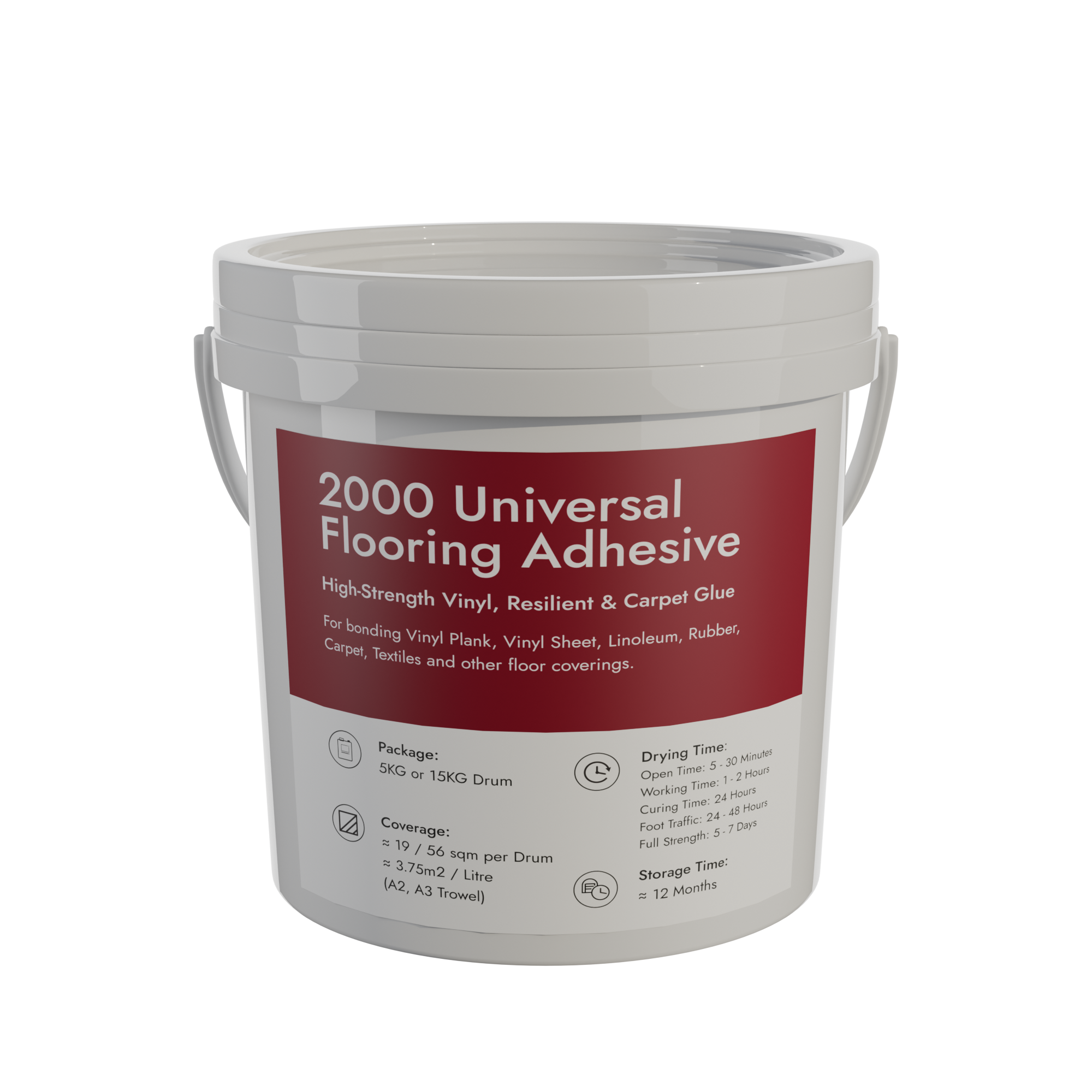 Universal 2000 Adhesive - Glue for Vinyl, Resilient, Rubber, Floor & W