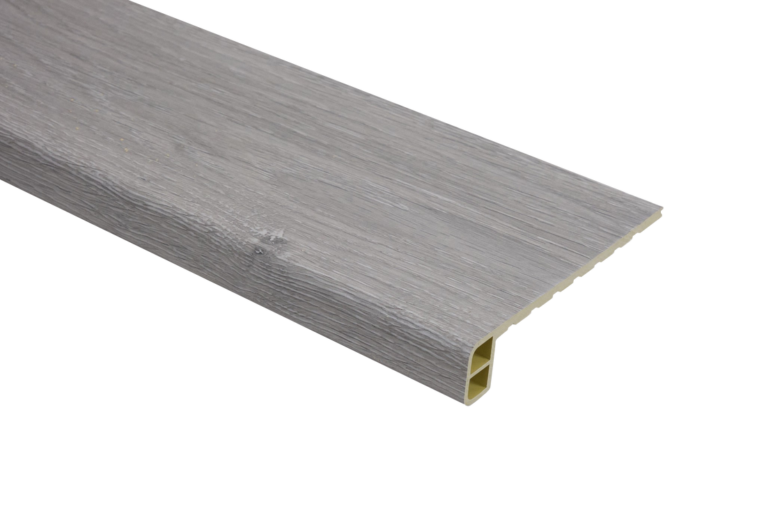 6.5mm Hybrid WPC Stair Nosing - Pewter Grey
